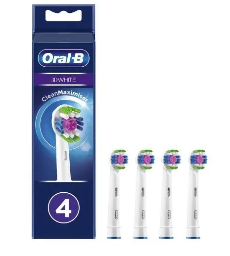 Сменная насадка для электрической зубной щетки Oral-B Refill 3D White EB18PRB 4шт