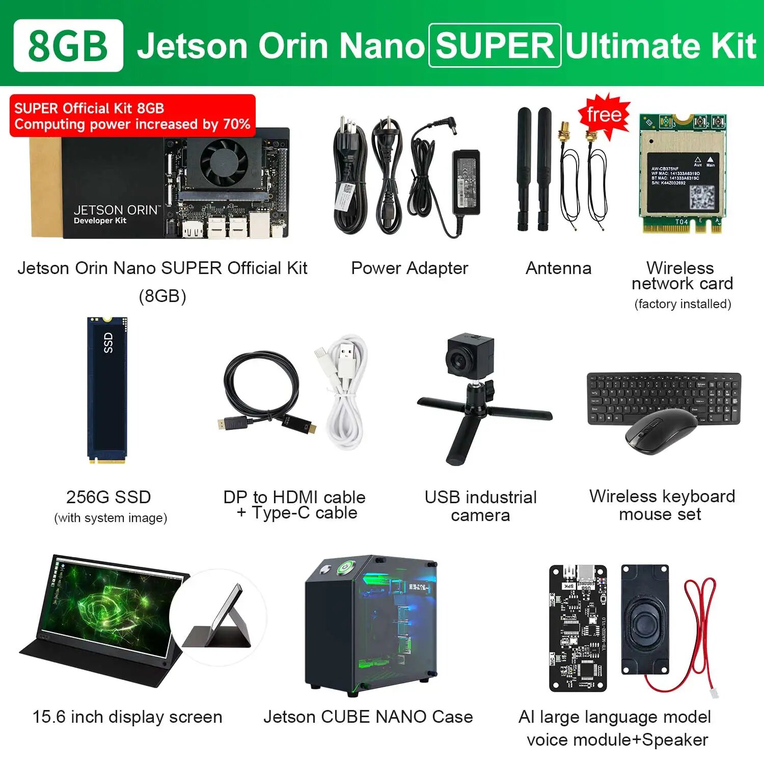 YAHBOOM Jetson Orin NANO SUPER плата разработки 8ГБ