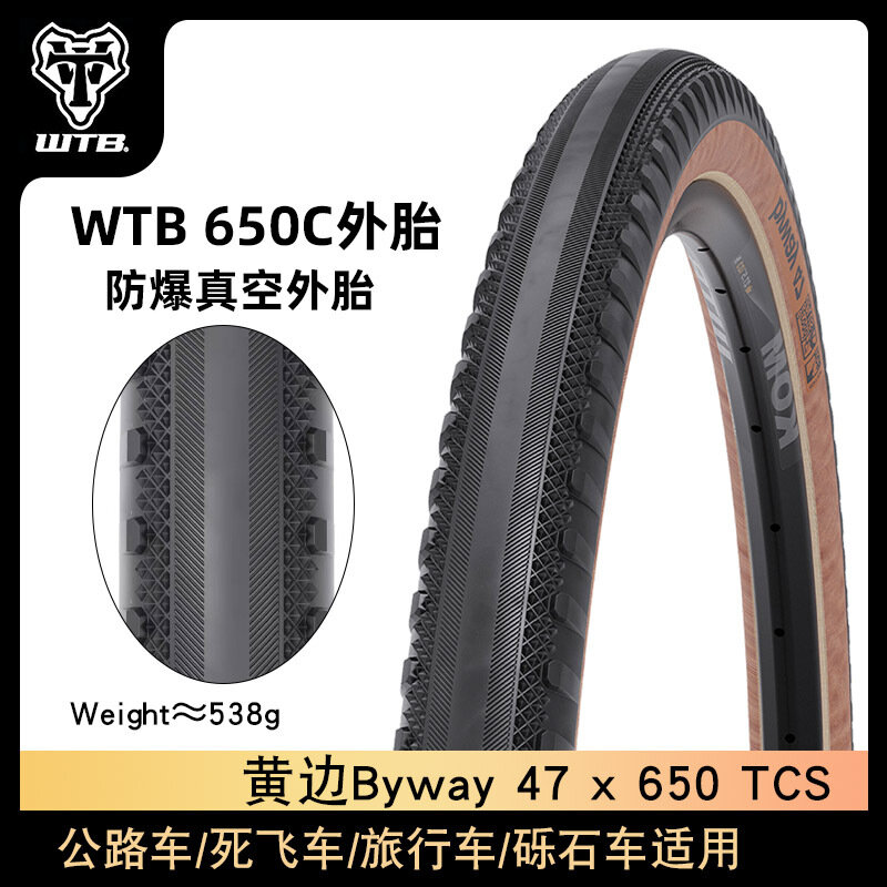 Гравийные шины WTB BYWAY для дорожных и внедорожных транспортных средств, складные бескамерные шины 650b*47C для велосипедов