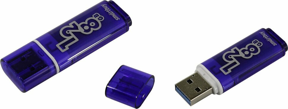 USB Флеш накопитель Smart Buy USB 3.0 128GB Glossy Dark Blue