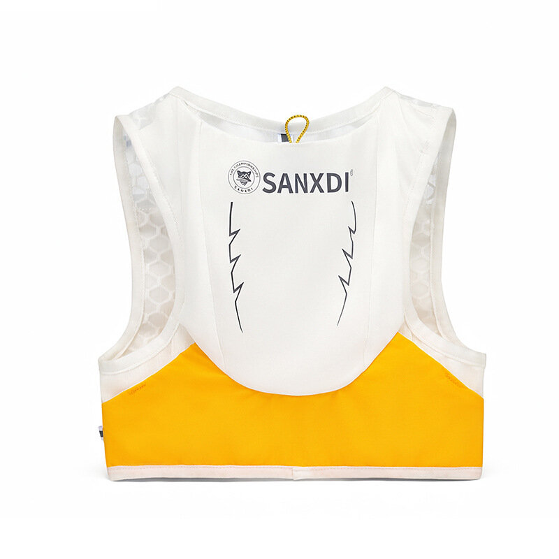 Детский беговой жилет SANXDI 5L, легкая дышащая гидратационная сумка для марафона и трейла, Кремово-желтый