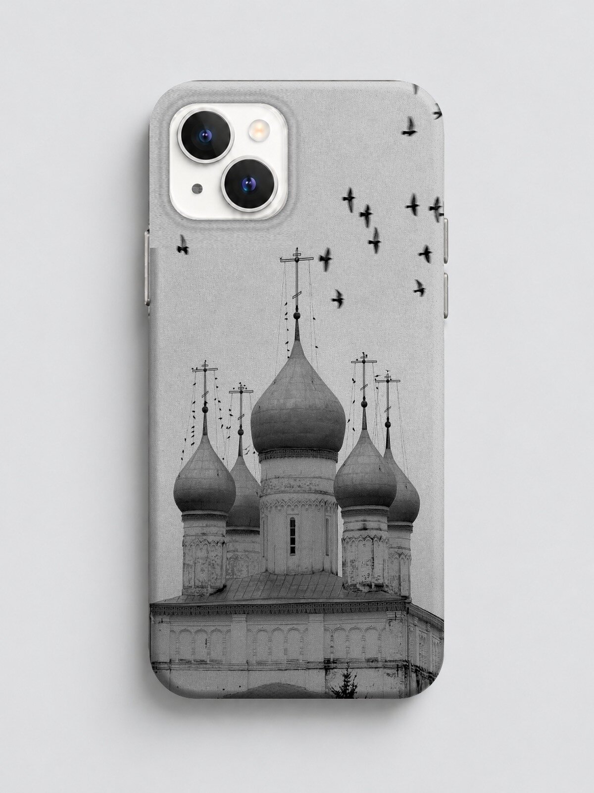Прозрачный чехол на iPhone 15 православный храм