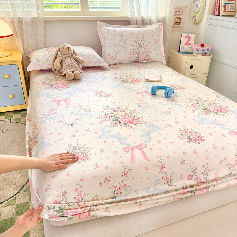 Flower Song Натяжная простыня из 100% Xinjiang хлопка 150x200см 1 комплект Мягкая Дышащая Детское Постельное
