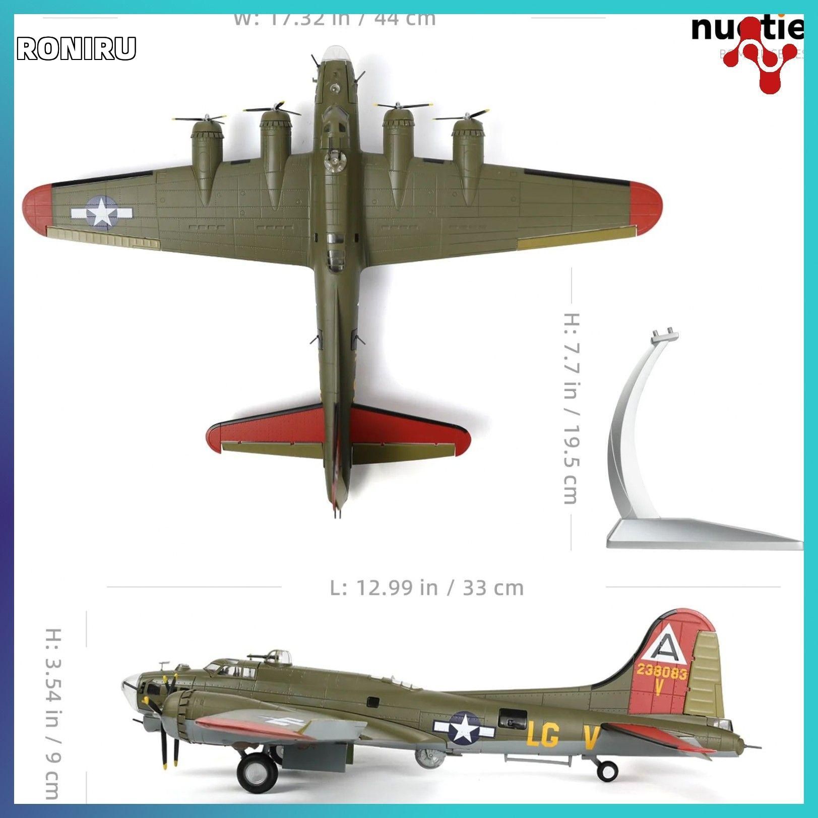 Металлическая модель B-17 Fortress 1:200, готовая коллекционная версия бомбардировщика США из цинкового сплава и инженерных пластмасс, подарок