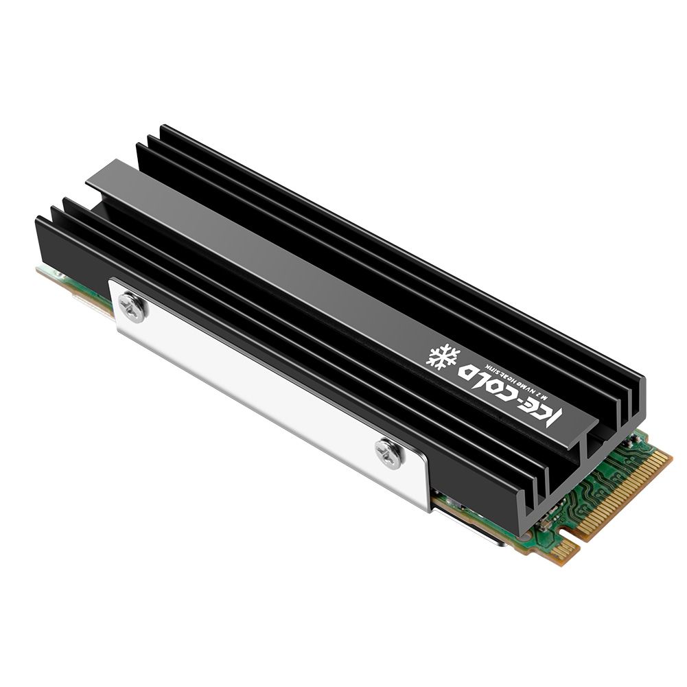 Охладитель M.2 SSD для 2280-дисков с алюминиевыми рёбрами и двумя термопрокладками