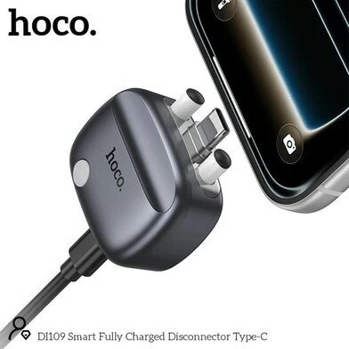 Умный переходник питания HOCO для зарядки Type-C, для автоматического отключения подачи тока после полной зарядки устройства.