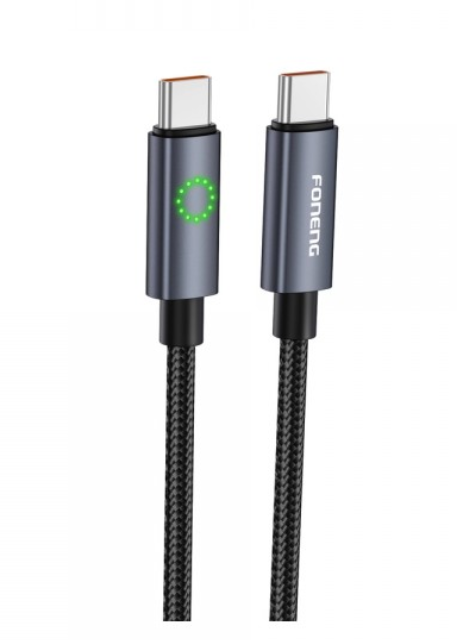 Кабель Foneng Metal Braided Cable Type-C to Type_c 60w 1.2m (XS08)