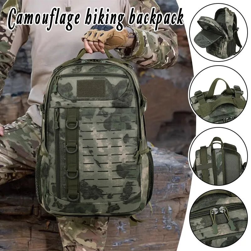 Рюкзак тактический с системой MOLLE и отделением для ноутбука 15.6" камуфляжный