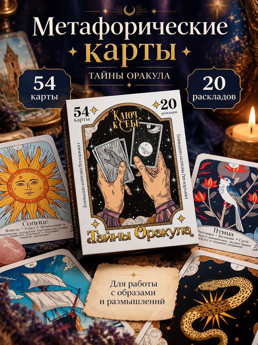 Колода Ленорман Тайны Оракула, Метафорические ассоциативные карты 54 карты таро