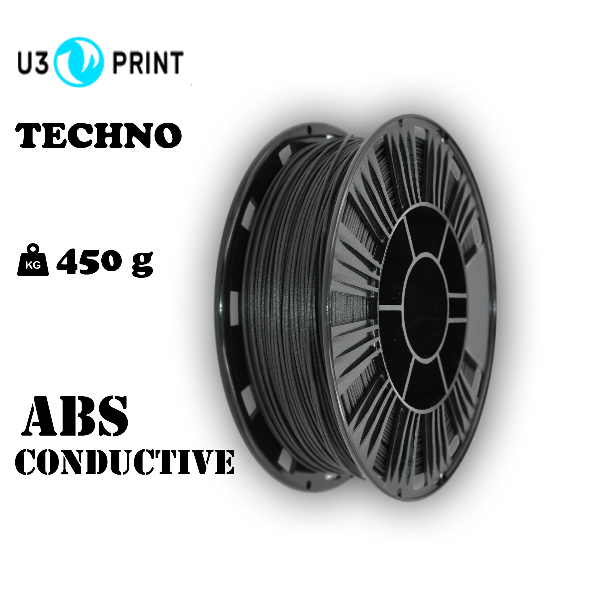 Пруток U3Print ABS Conductive, токопроводимость, бобина, 1,75 мм