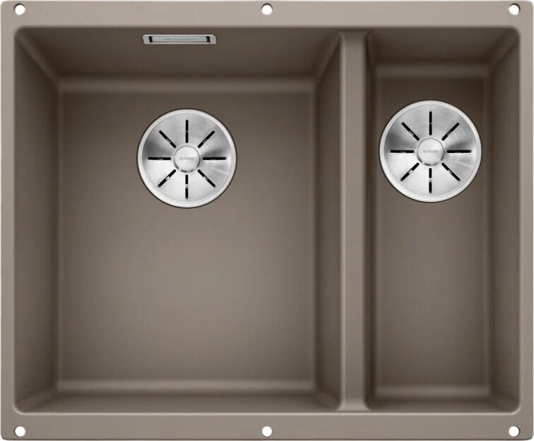 Мойка кухонная Blanco Subline 340/160-U 523556 55x46, прямоугольная, мойка для кухни, под столешницу, серая, матовая