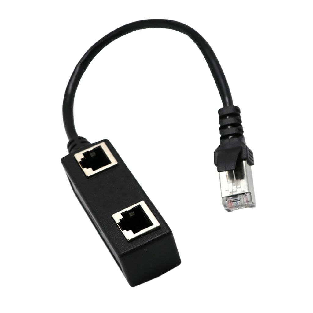Разветвитель/удлинитель для сетевой розетки Ethernet LAN на 1-2 розетки