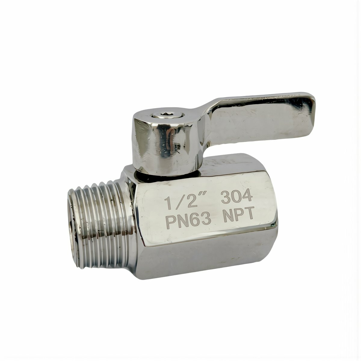 Мини шаровой кран из нержавеющей стали 304 с резьбой NPT DN8 PN63 ручной ручкой для контроля потока жидкости и газа система выхлопа, 1/4 или DN8 или 2 дюйма / DN8
