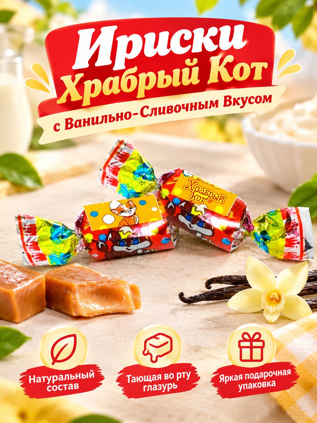 Конфеты Храбрый Кот 250гр