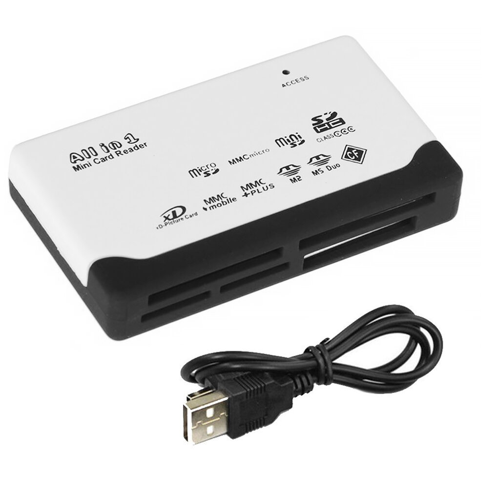 USB 2.0 кардридер для карт памяти TF CF XD MS Portable Memory Card Adapter