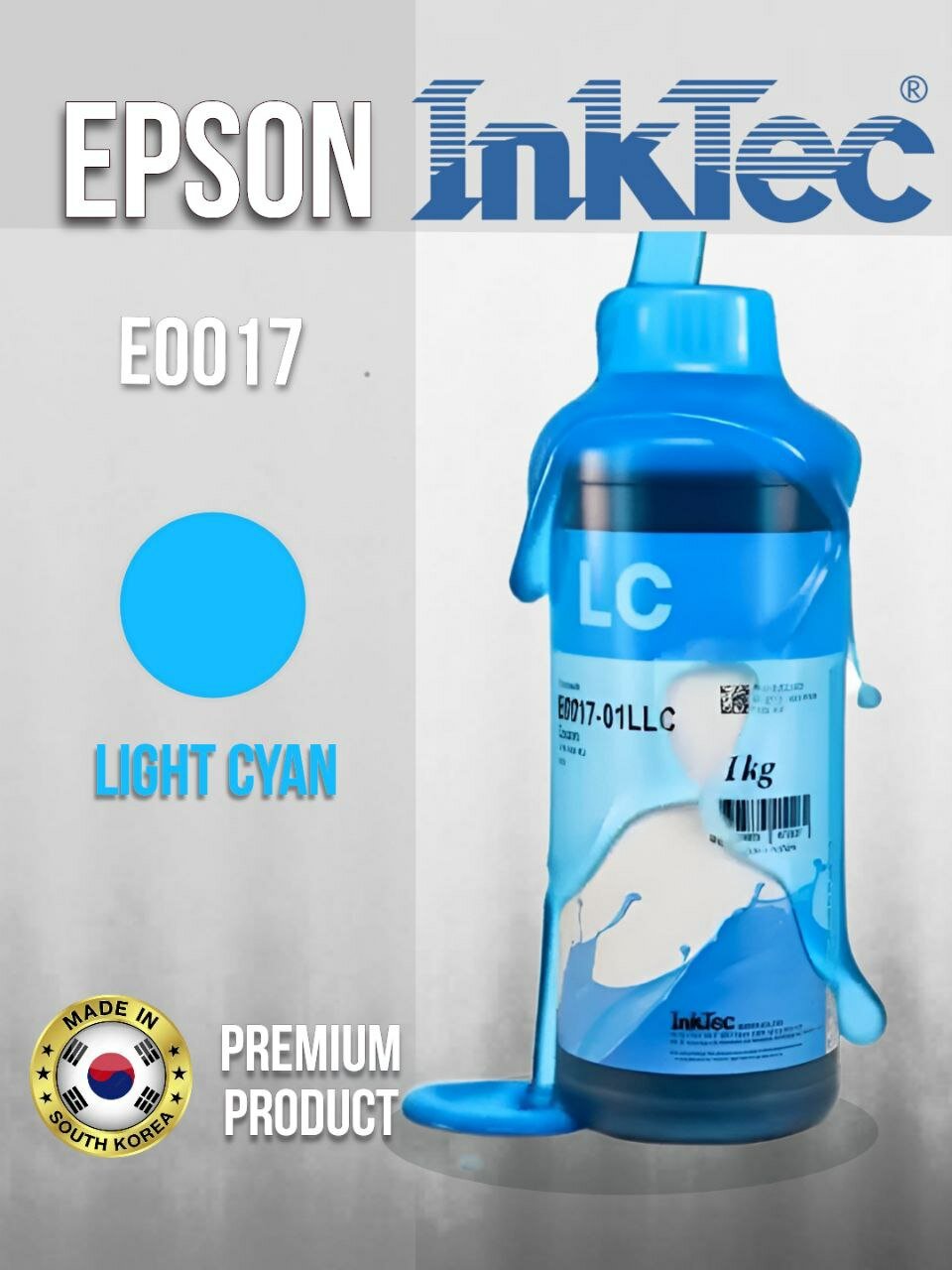 Чернила InkTec E0017-01LLС для Epson T6735/6745 Light Cyan 1л