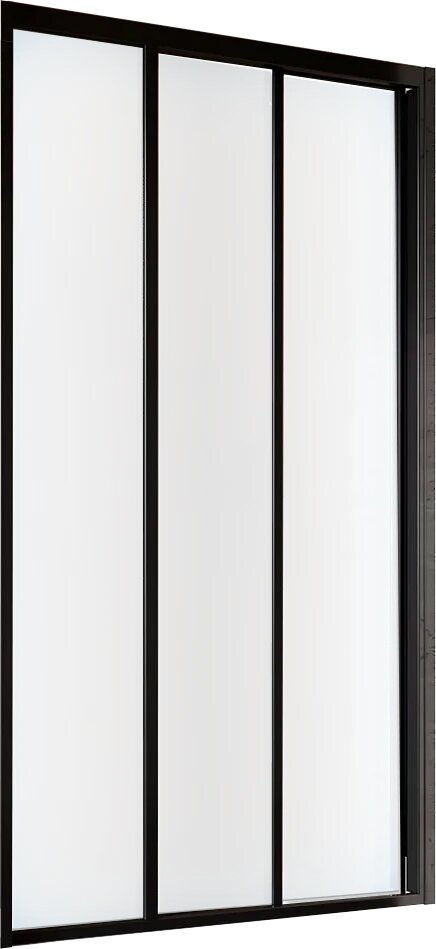 Душевая дверь в нишу Ravak Supernova ASDP3-130 стеклянная, раздвижная, 130 см, матовая, с черным профилем