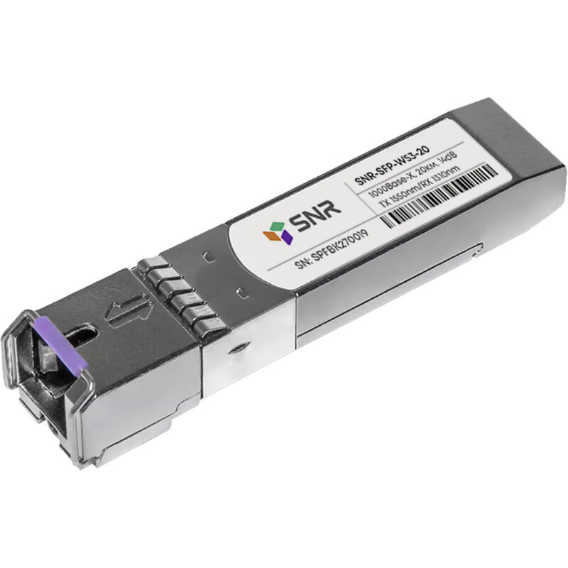 Трансивер SNR SNR-SFP-W53-20 SFP WDM, 1 Гбит/с, одно волокно SM, SC, 1550/1310 нм, до 20 км SNR-SFP-W53-20