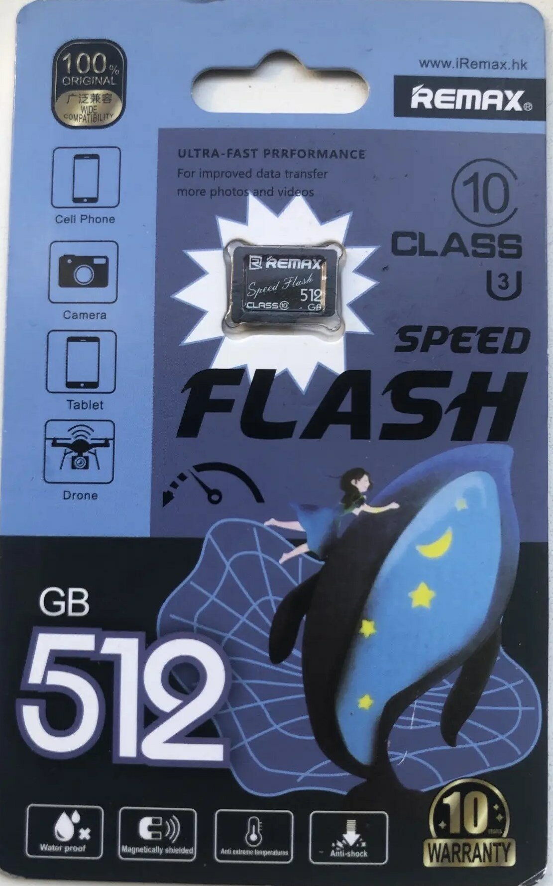 Карта памяти micro SD, Remax Speed Flash Super Card 512Gb, 10 class