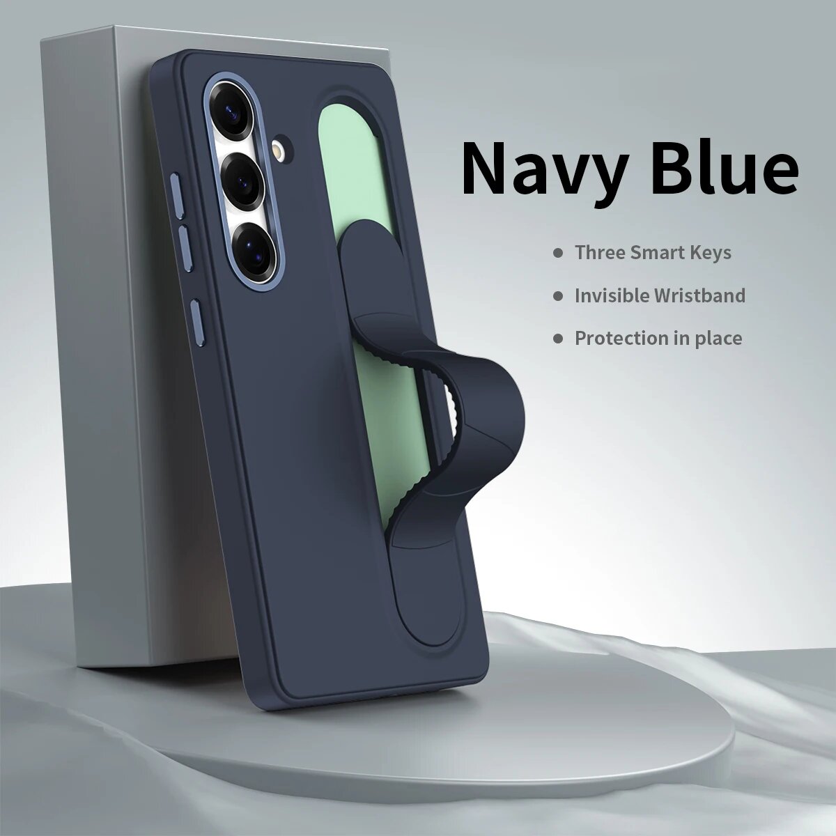 Оригинальный чехол-подставка для Samsung S25, S24, S23 Ultra, S25 FE, Navy Blue, Galaxy S24 Ultra