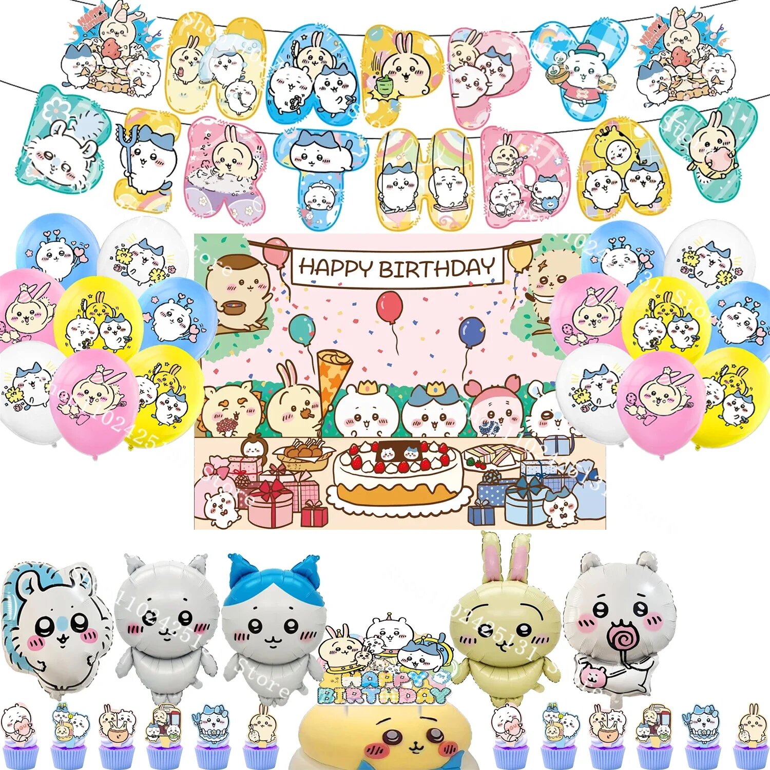 Украшения для вечеринки Chiikawa MINISO, Цвет: 1set