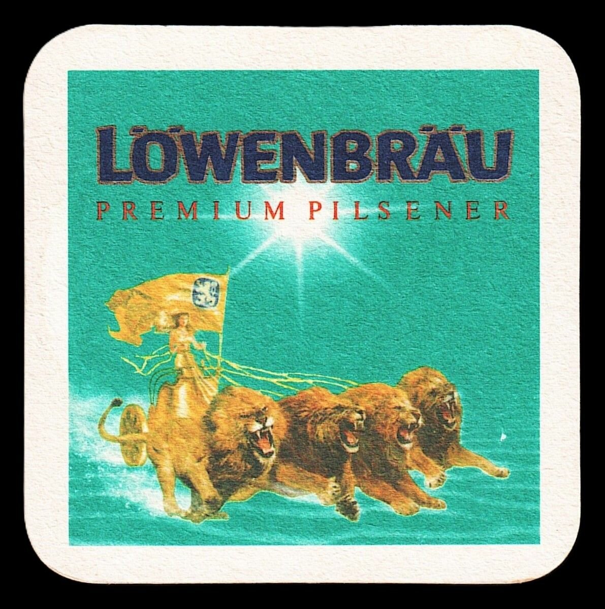 Бирдекель (костер) Lowenbrau Premium Pilsener Германия (подставка под пивной бокал)