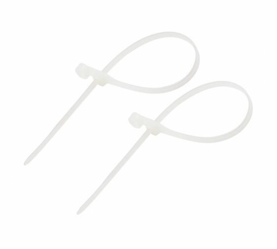 Нейлоновая стяжка под винт REXANT 100x3,6мм, белая 100 шт/уп 07-0104