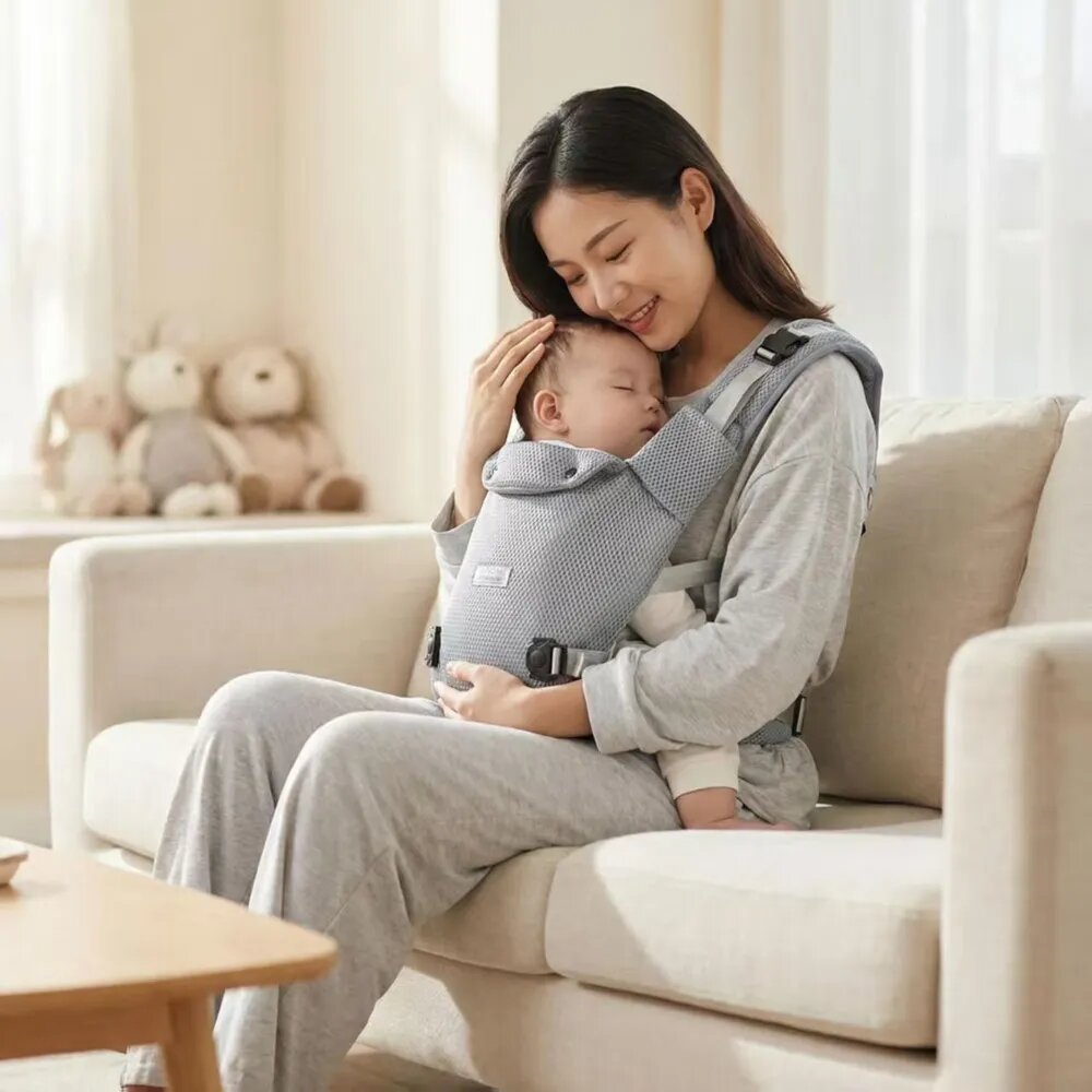 Эргорюкзак кенгуру переноска 3в1 Amarobaby, Near, серый