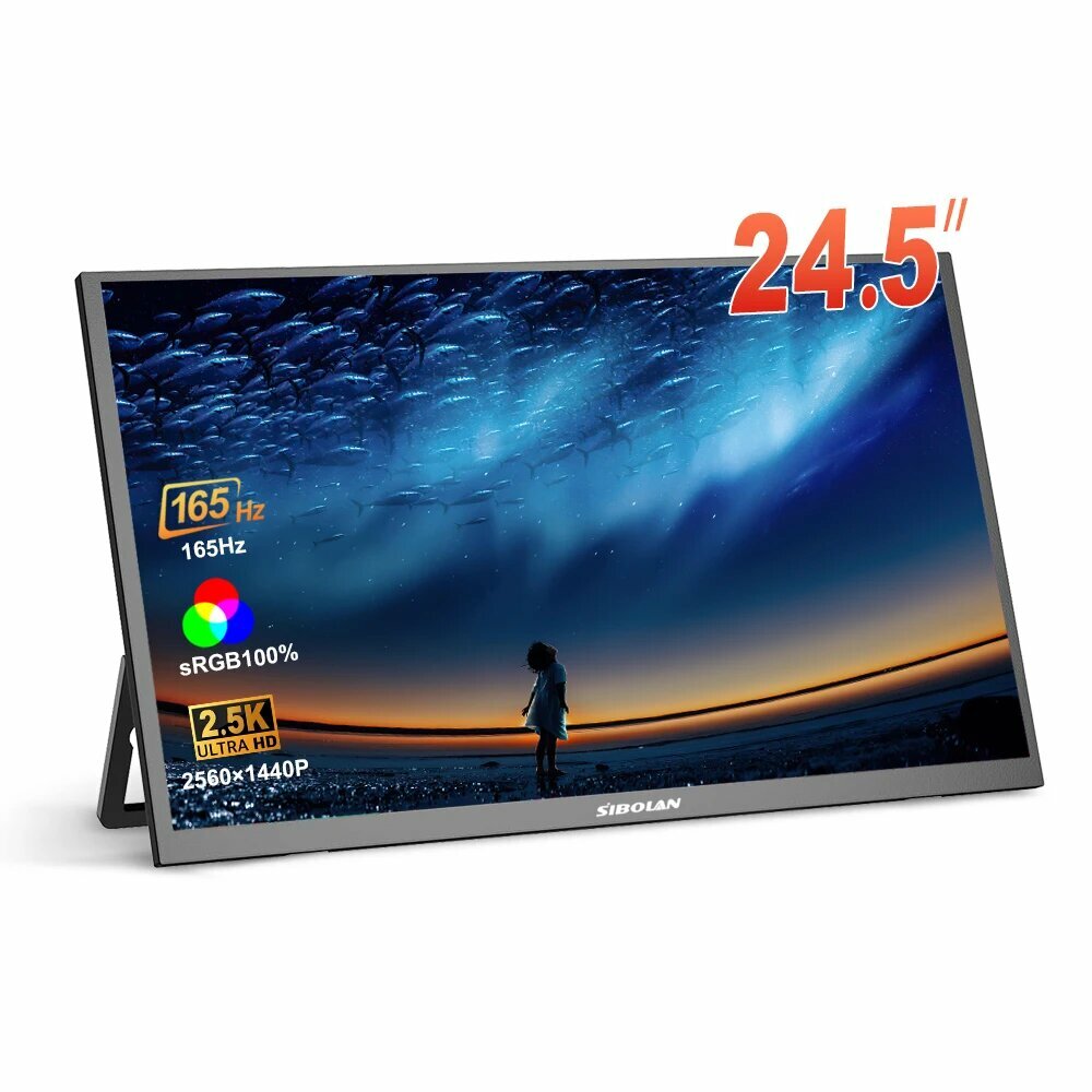 Sibolan 24.5" портативный монитор 2.5K 165Гц, EU Plug