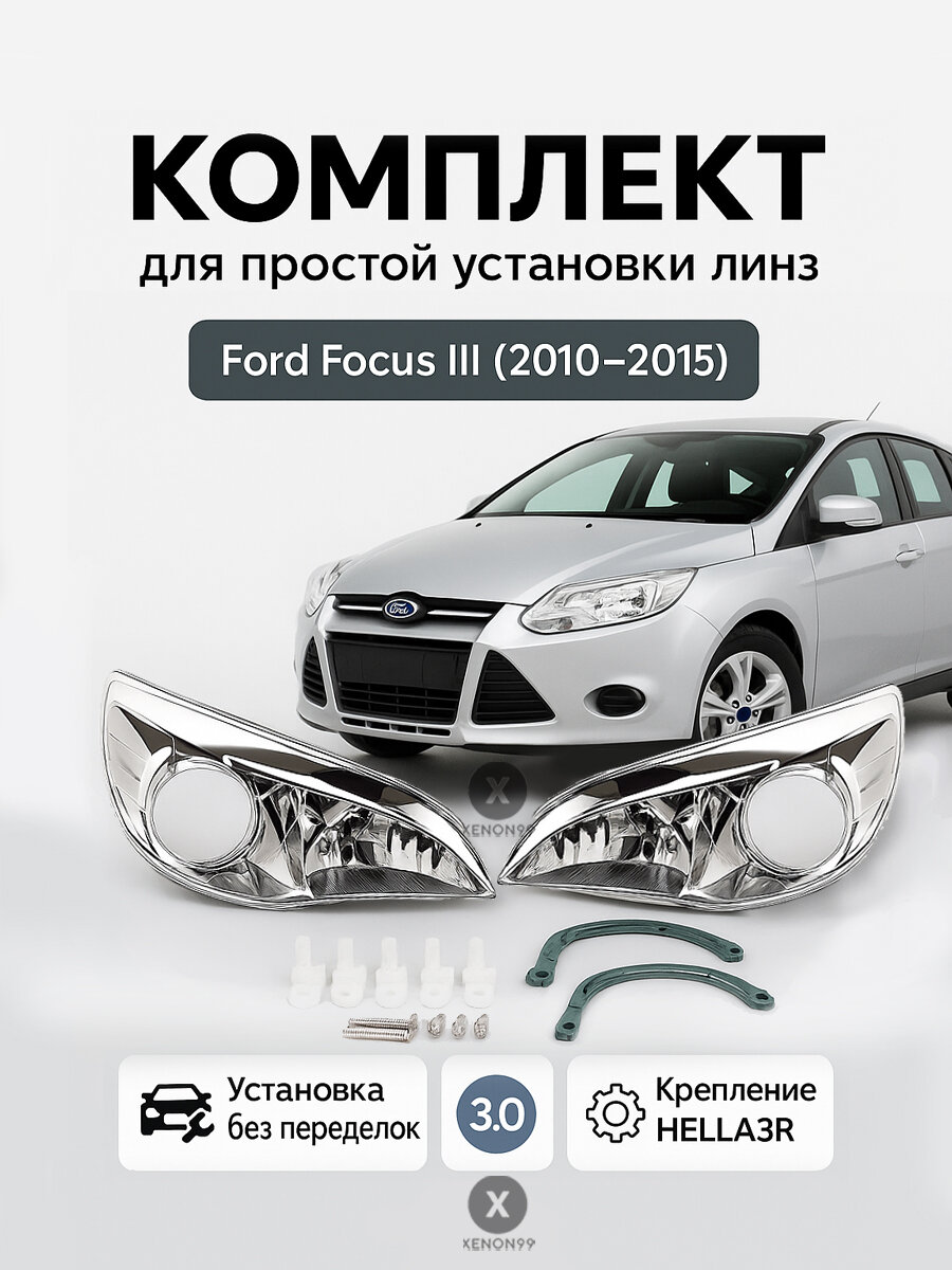 Отражатели/маски под линзы для Ford Focus 3 (2011-2015)