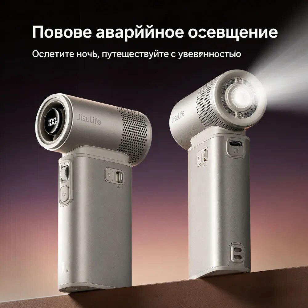 Портативный автомобильный компрессор JisuLife со встроенным фонарем, цифровой дисплей, подходит для шин авто