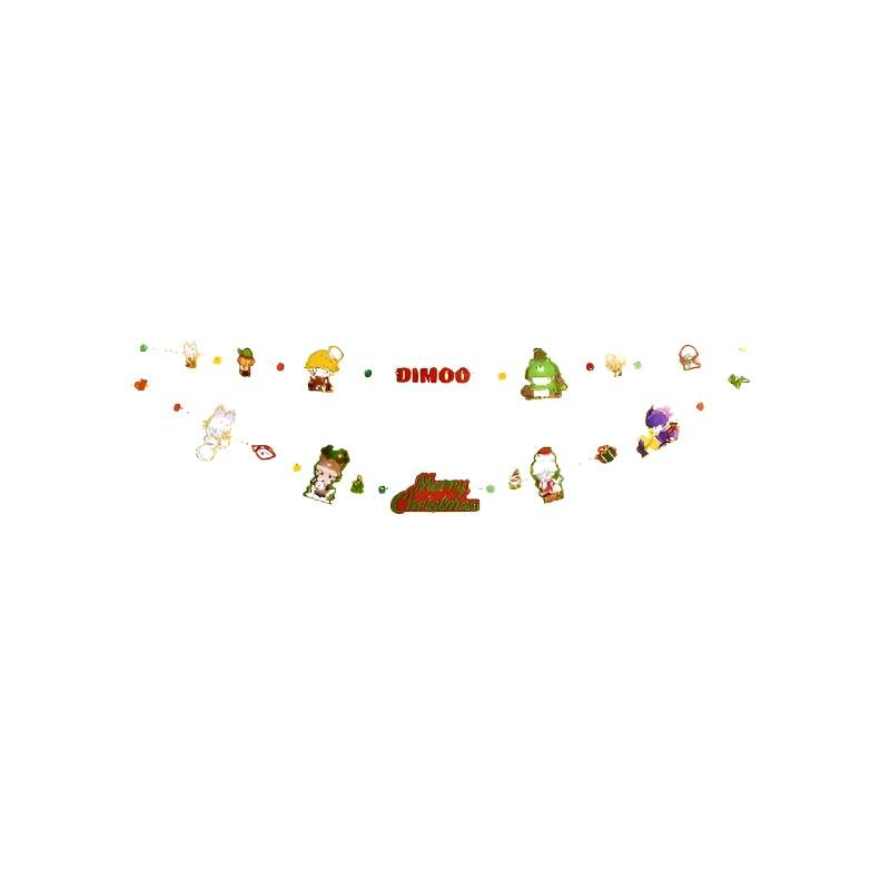 POP MART DIMOO Набор держателей для рождественских открыток унисекс, multicolor, Christmas Hanging Card Set