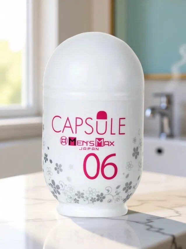 Men'sMax Мастурбатор-яйцо Capsule 06 Sakura (ET19), белый/светло-розовый