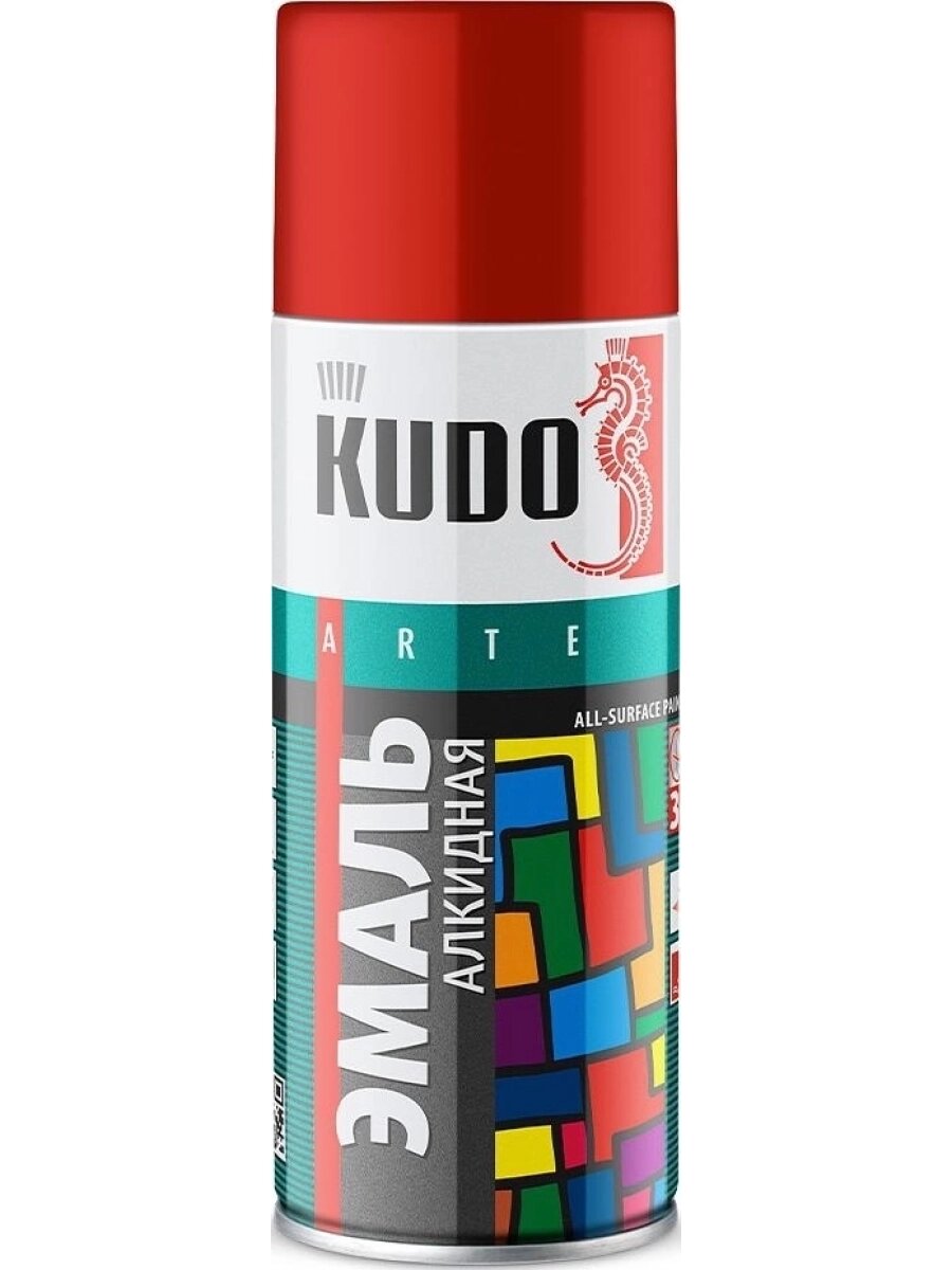 Краска аэрозольная универсальная фисташковая KUDO KU-1008 520 мл RAL 6011