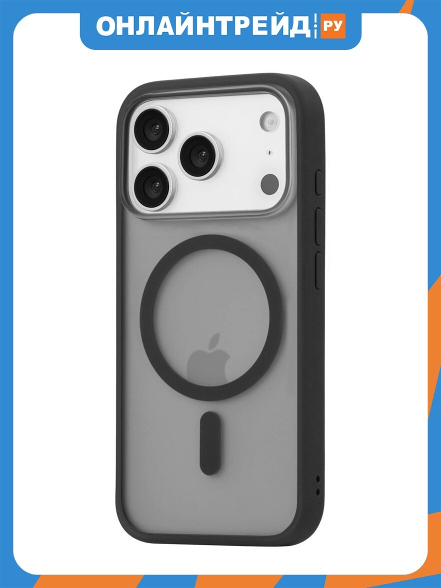 Чехол Ubear Cloud Mag Case для Apple iPhone 17 Pro, MagSafe совместимый, усиленный, силк-тач, черный