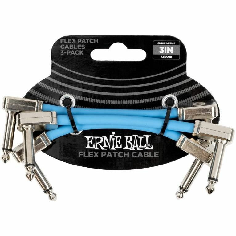 Кабель инструментальный, ERNIE BALL 6459, Flex 3шт, 7,62см, угловой джеки
