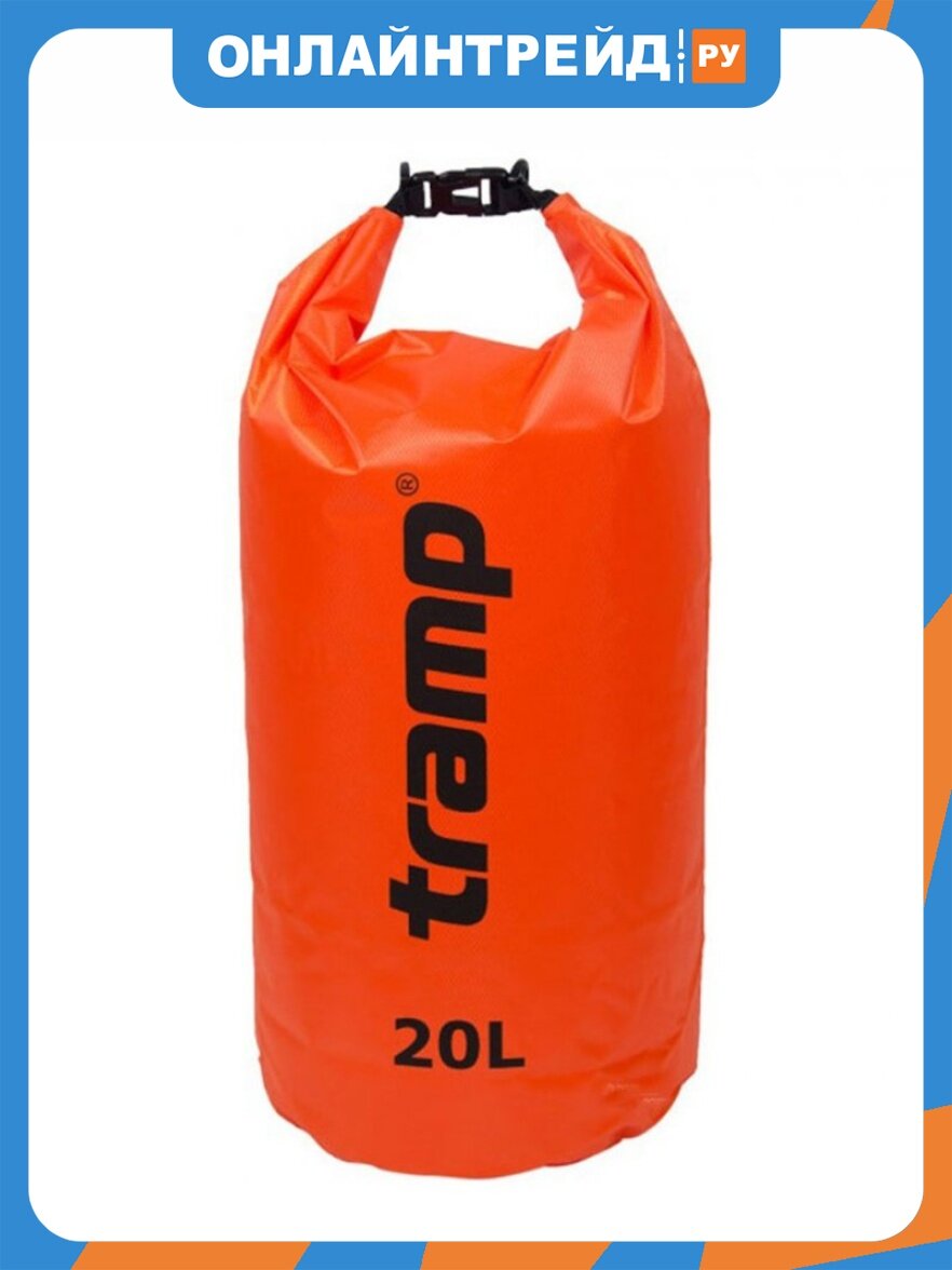 Гермомешок Tramp TRA-113 ПВХ Diamond RipStop 20л, оранжевый