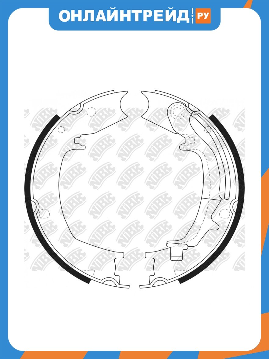 Колодки тормозные барабанные Nibk FN0644, 4 шт