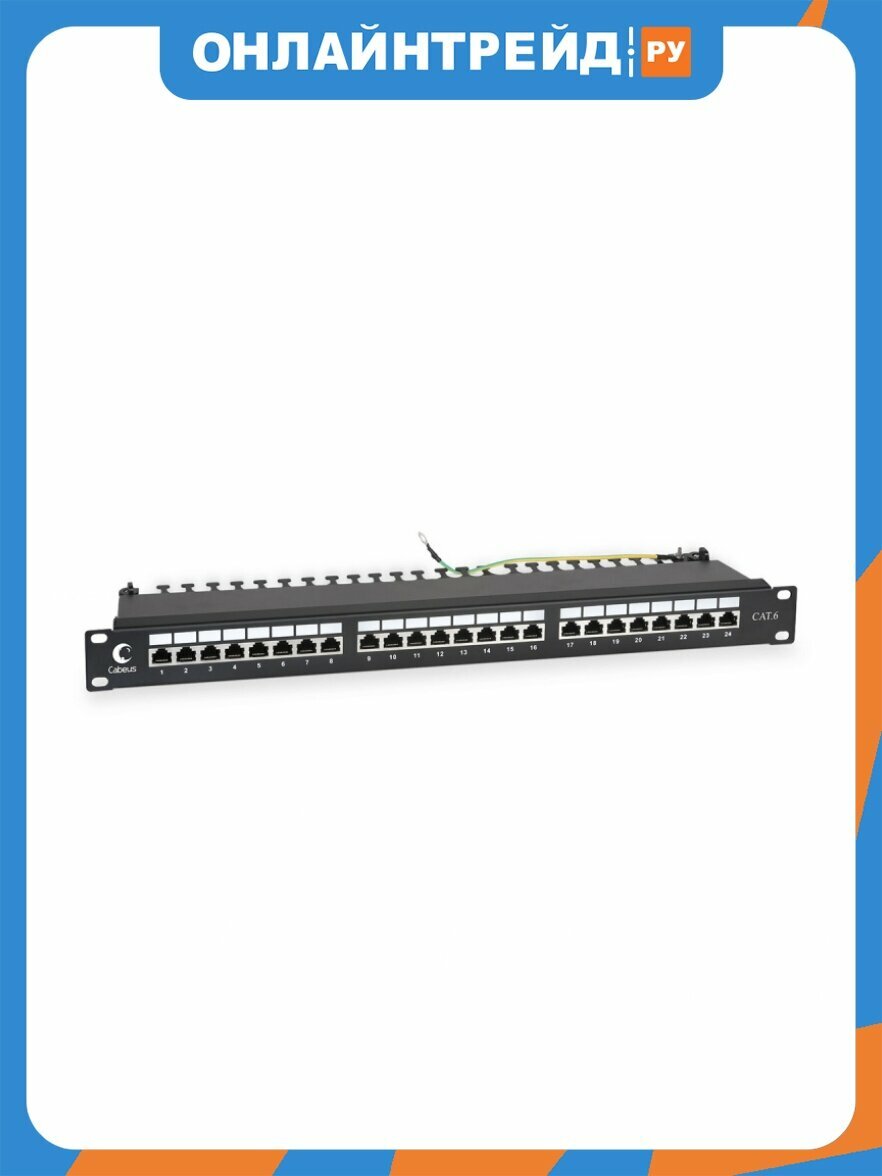 Патч-панель Cabeus PL-24-Cat.6-SH-Dual