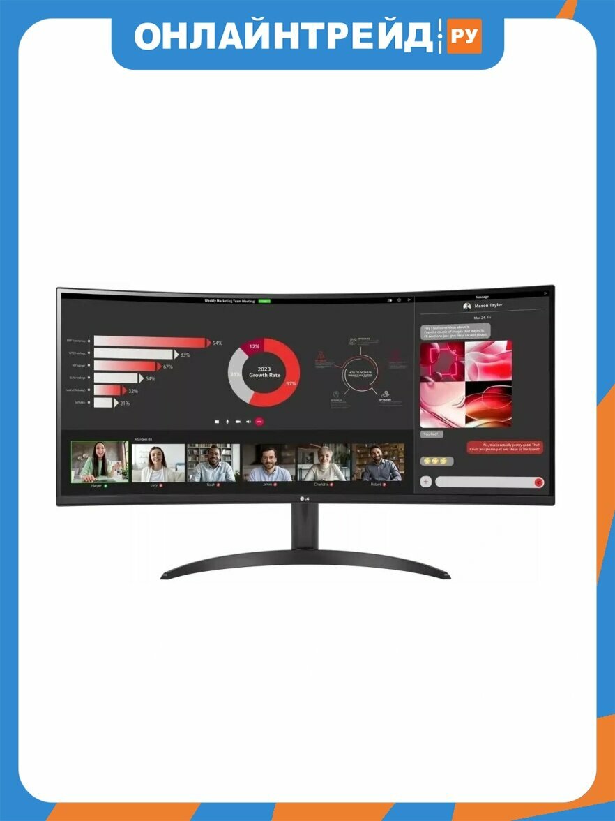 Монитор LG UltraWide 34WR50QK-B 34" черный