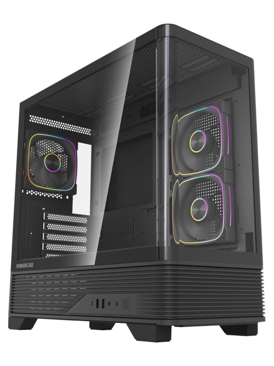Корпус Powercase Vision Micro M6B, черный (CVMM6B-A3)