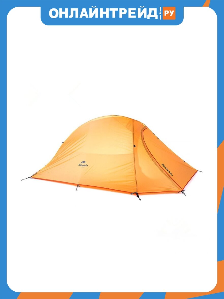 Палатка Naturehike Cloud UP II 210T NH17T001-T двухместная с ковриком, оранжевая, 6927595730584