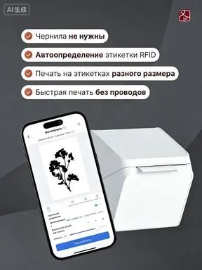 Мини-принтер термотрансферный, Монохромный — фото 1