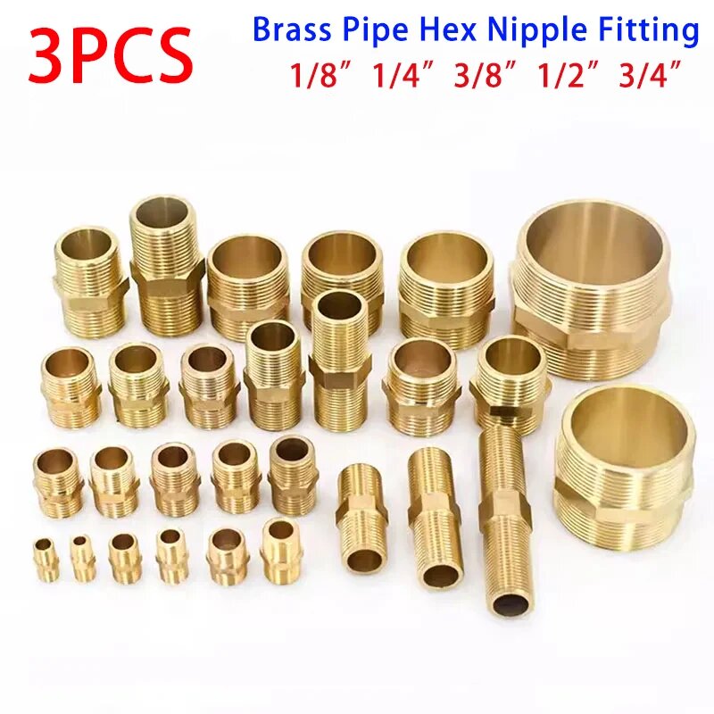 Набор фитингов медных 1/8", 1/4", 3/8", 1/2", 3/4" BSP 3/4"