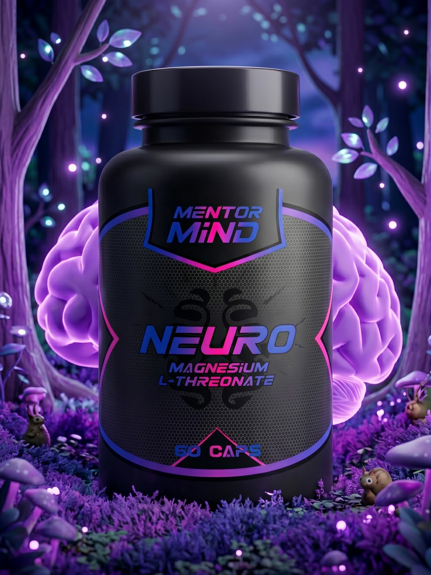 Магний L-Треонат, Neuro,60 капсул, магний для мозга
