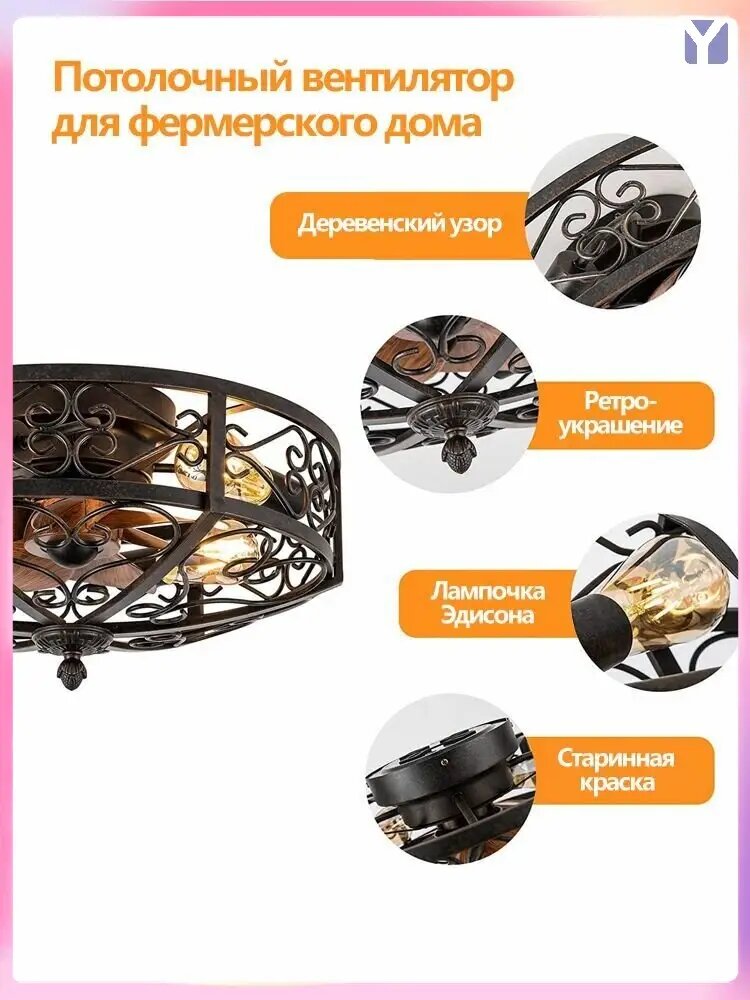 Вентилятор напольный осевой, 50×30×30 см, 6 кг, от сети, регулировка наклона и поворота, тихий режим — фото 1