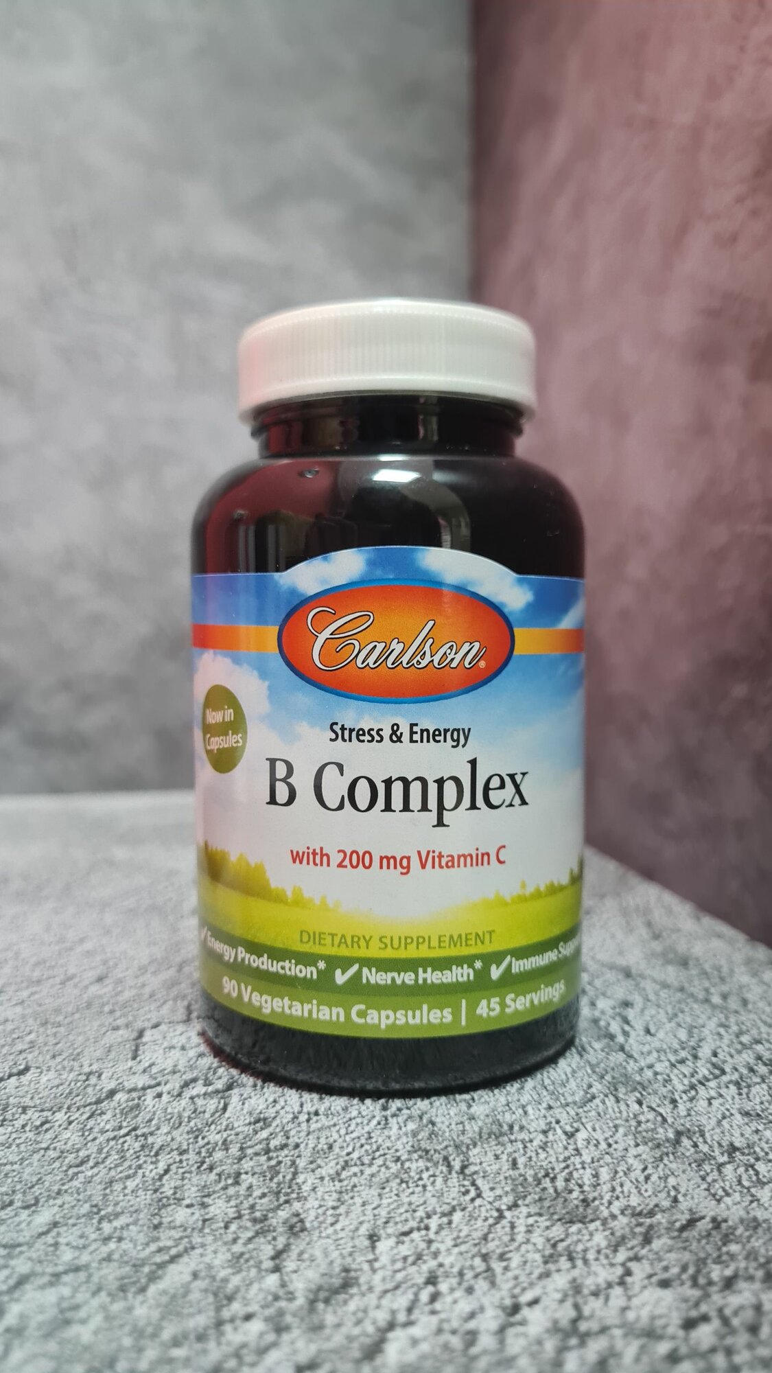 Carlson B Complex 90 veg caps B-Complex полный комплекс витаминов группы B, 90 капсул