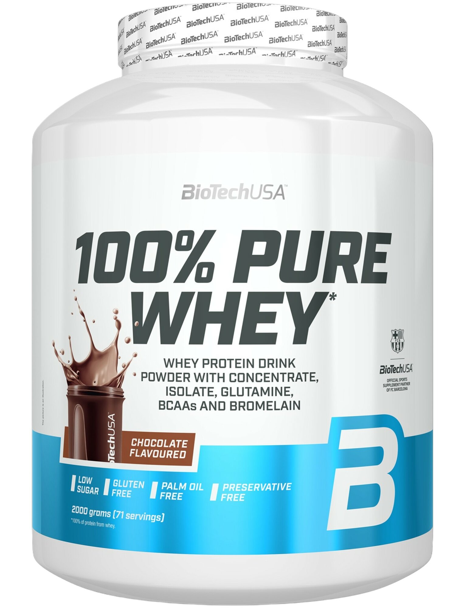 Сывороточный протеин BioTechUSA 100% Pure Whey 2000 г, Шоколад