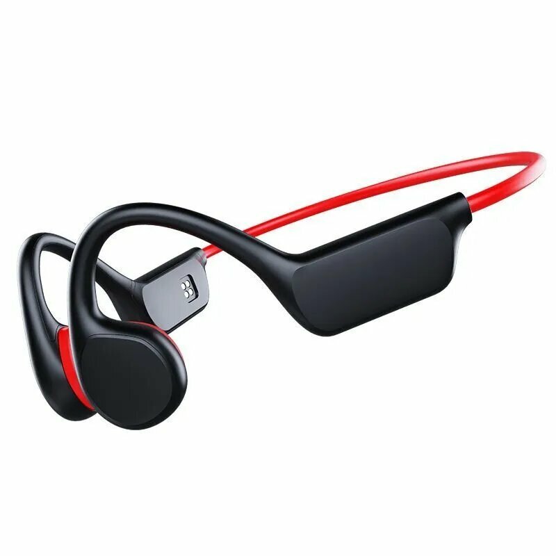 Наушники беспроводные с микрофоном, Bluetooth, USB Type-C, черный, красный