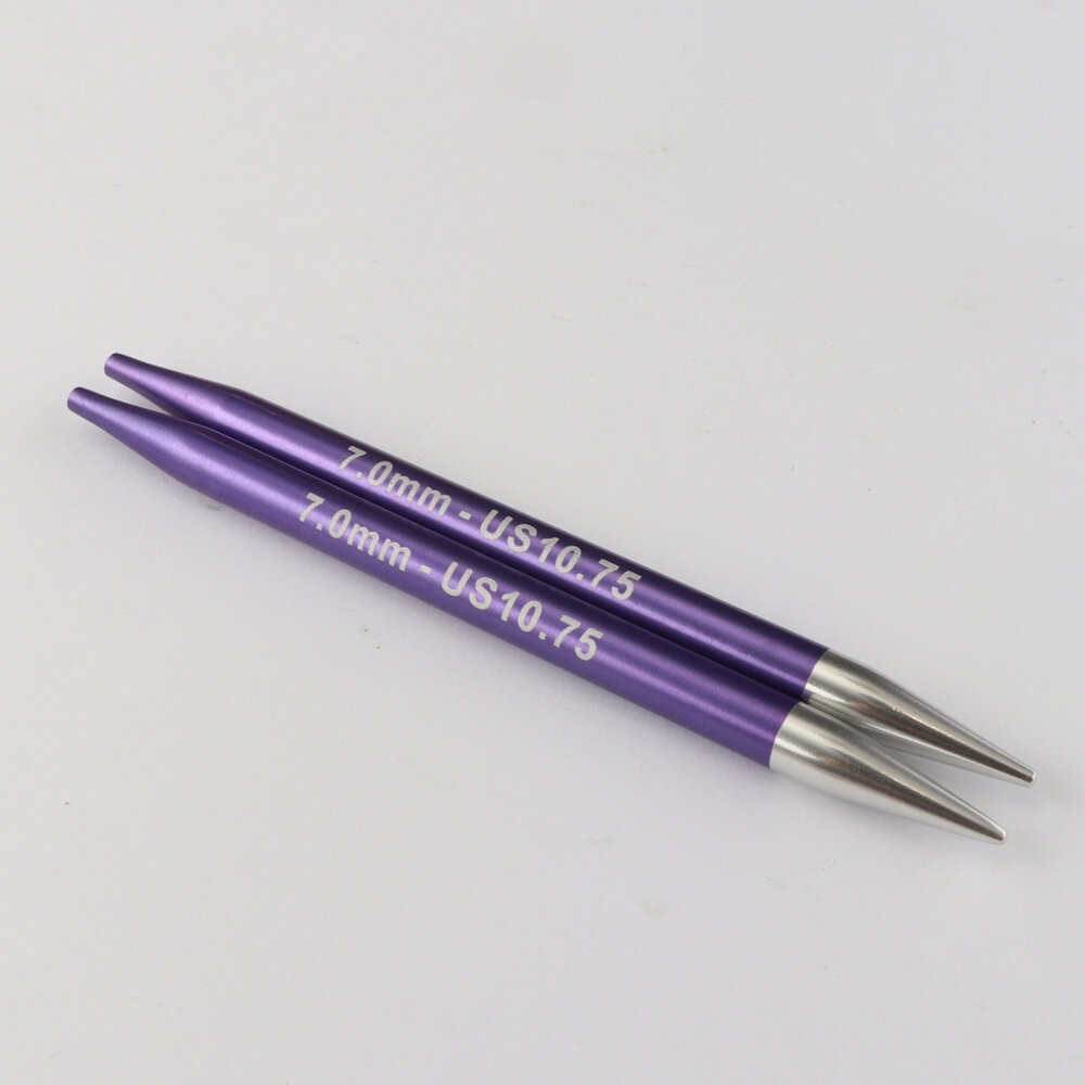 KnitPro 47531 Спицы съемные укороченные Zing для тросика 20 см №7 (тросик в комплект не входит)
